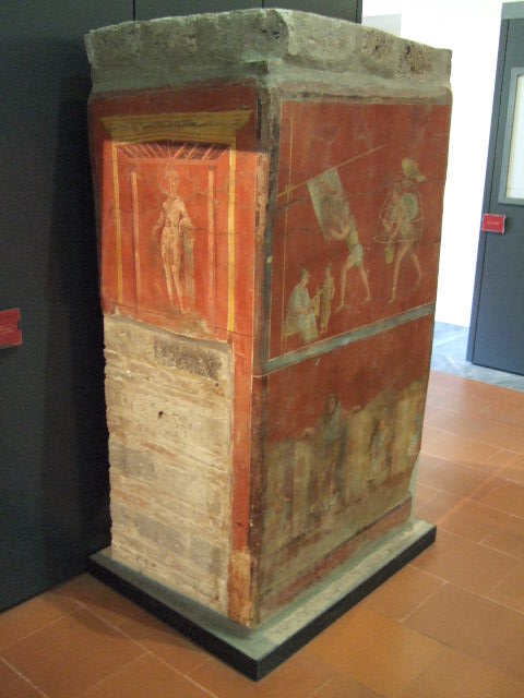 Pillar with fullonica scenes found in the Fullonica at VI.8.20. Now in ...