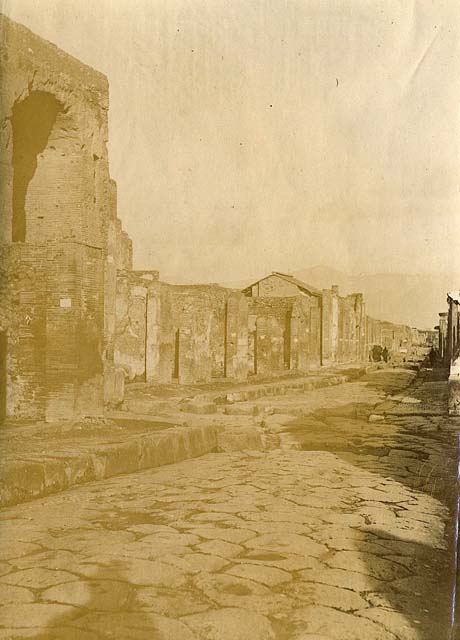 Via della Fortuna, Pompeii. Photograph by M. Amodio, from an album ...