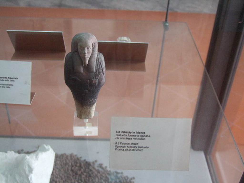VIII.7.28 Pompeii. Egyptian funerary statuette found in a pit in the ...